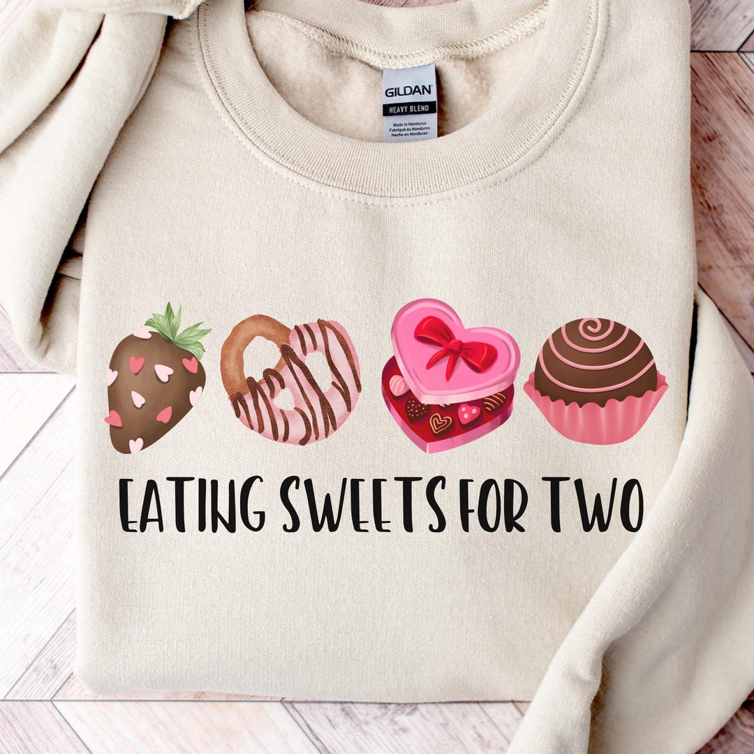 Eating Sweets for Two Pregnancy Reveal Announcement Png | DTF Clipart ...