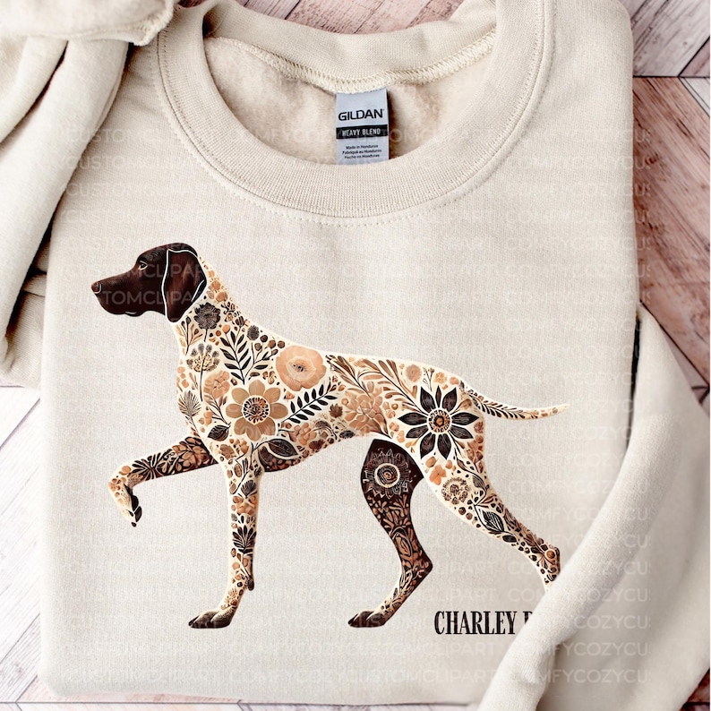 Custom GSP Name Sweatshirt, Personalized German Shorthaired Pointer ...