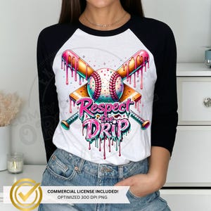 Baseball Ice Cream Drip PNG for Diy Teeshirt|ice Cream Sprinkle DTF ...