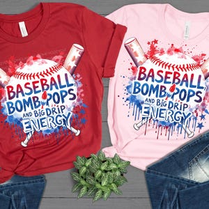 Baseball Drip PNG | Patriotic Game Day DTF | 4th of July Design - Etsy