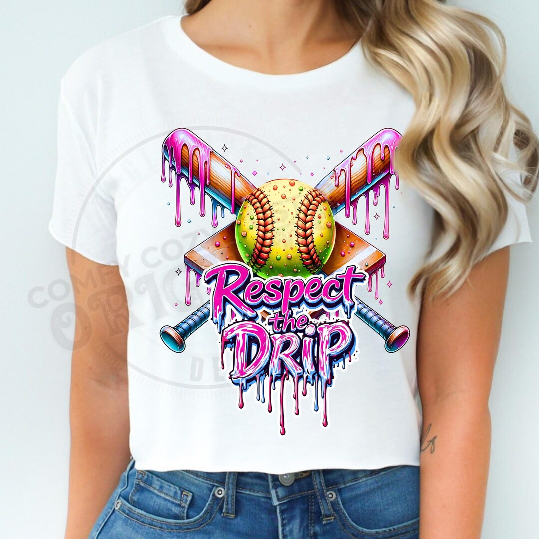 Softball Melt Ice Cream Glove Drippy Bat Ball|softball Dripping Digital ...