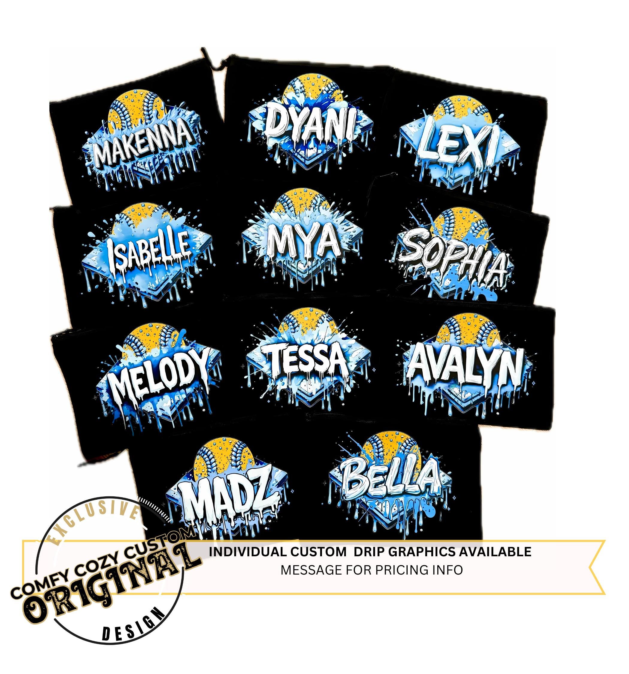 Custom Mascot Drippy Softball PNG | Personalized Team Logo (digital ...