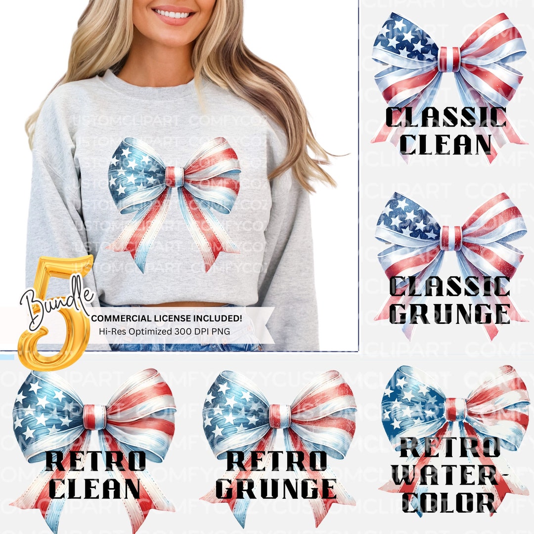 Cute Election 2024 Stars Stripes PNG Bundlecoquette Bow Clip Art for ...
