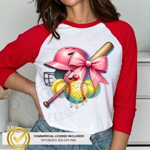 Softball Cherry on Top Ice Cream Melting Drippy Coquette Softball ...