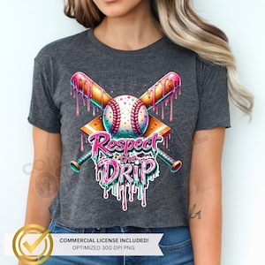 Baseball Ice Cream Drip PNG for Diy Teeshirt|ice Cream Sprinkle DTF ...