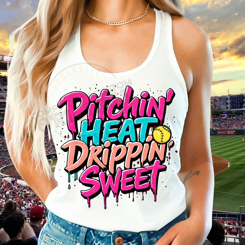 Cute Pitcher Softball Melt Ice Cream Glove Drippy Bat Ball Dripping ...