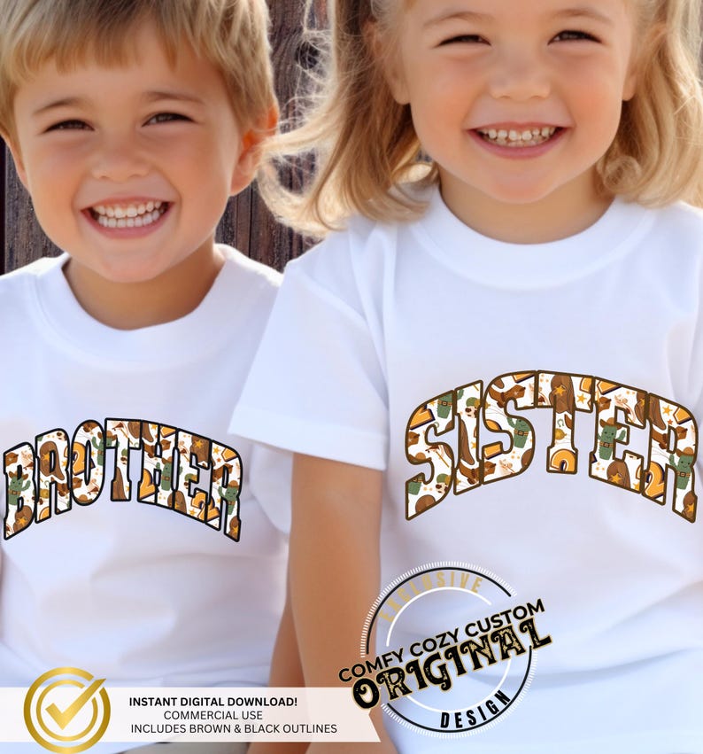 Little Buckaroo Sibling MATCHING Brother Sister 2nd Birthday T-shirt ...