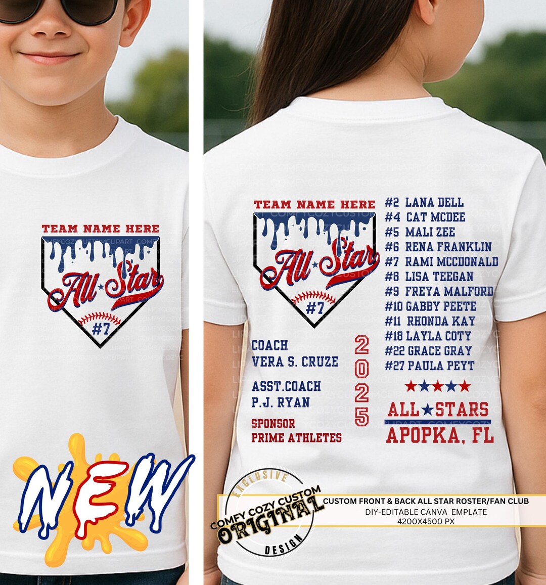 Custom Drippy Base Ball Home Plate Softball|all Stars Fan Club|roster ...