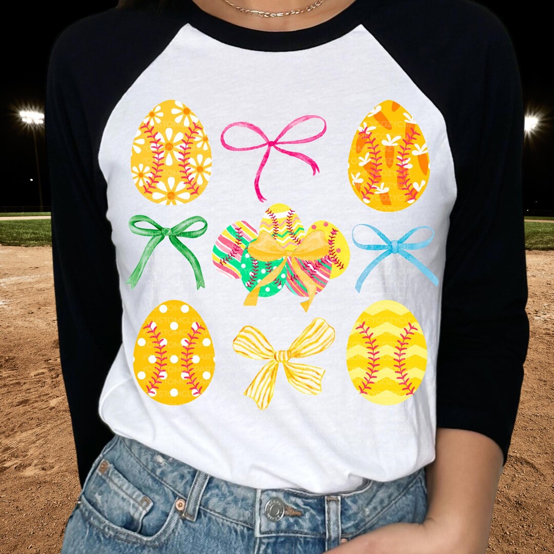 Cute Coquette Softball Easter Egg 3x3 Grid| Baseballmama Ballpark Mom ...