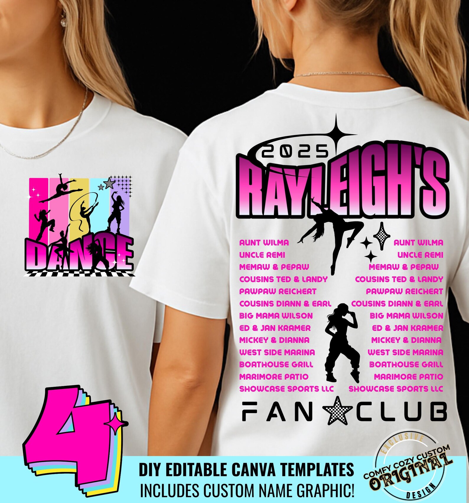 DIY Canva Fundraiser Custom Mascot Cheer Team Shirts | Editable ...