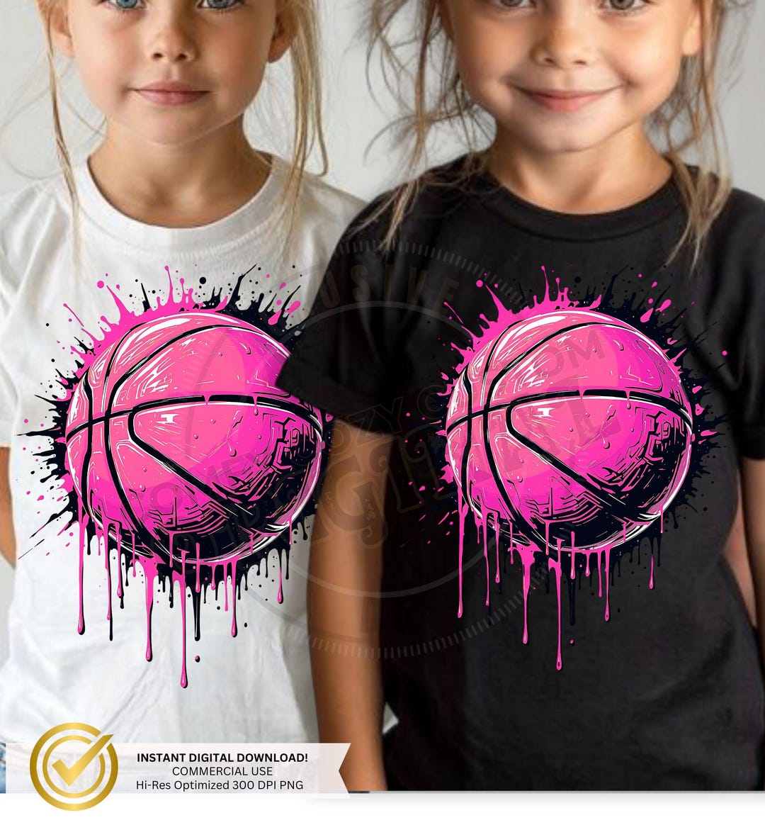 Hot Pink Dripping Basketball PNG | Melt, DIY Team Shirts (digital ...