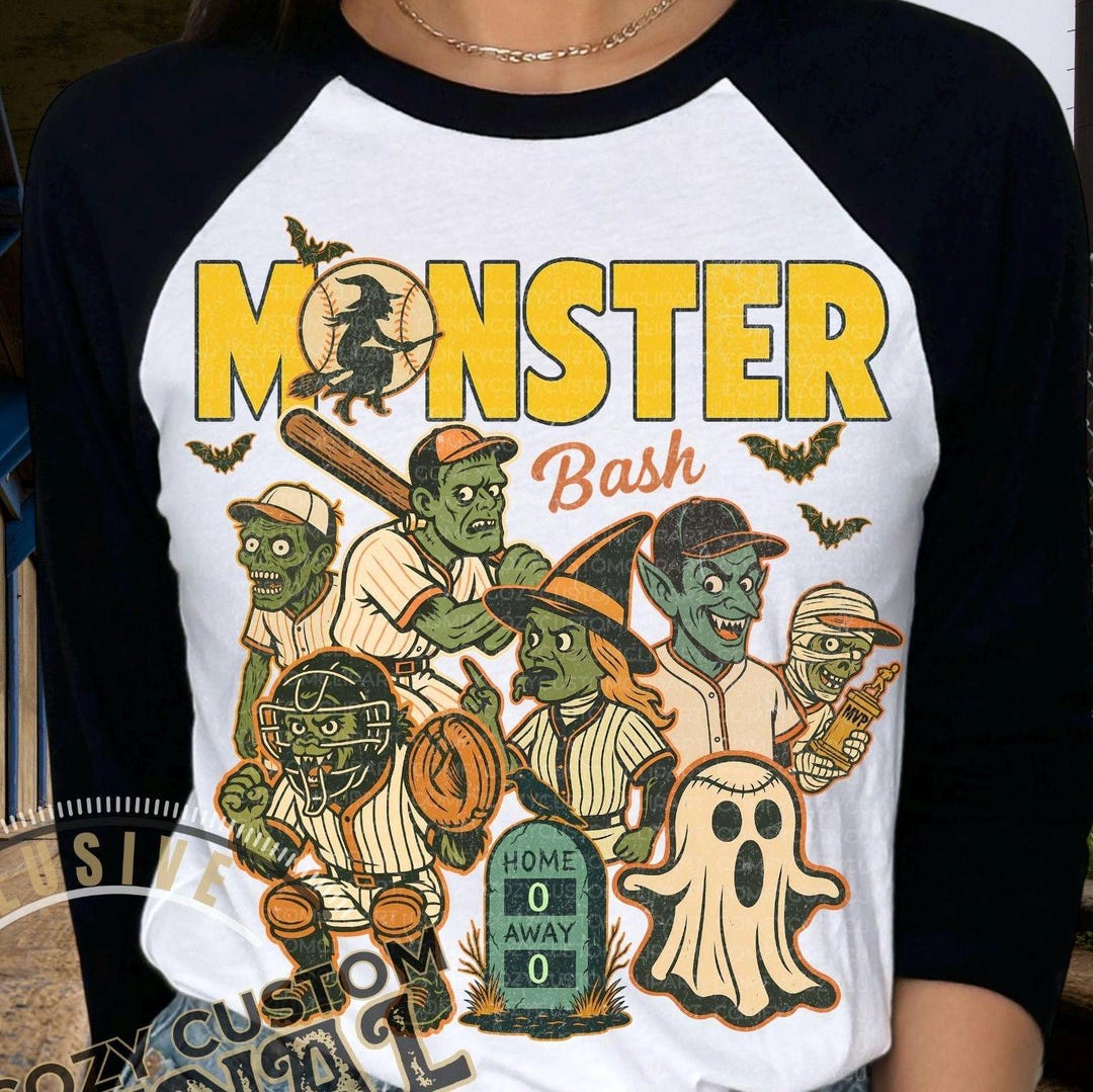 Retro Monster Mash Bash Dad DIY Tshirt |vintage Halloween Fall ...