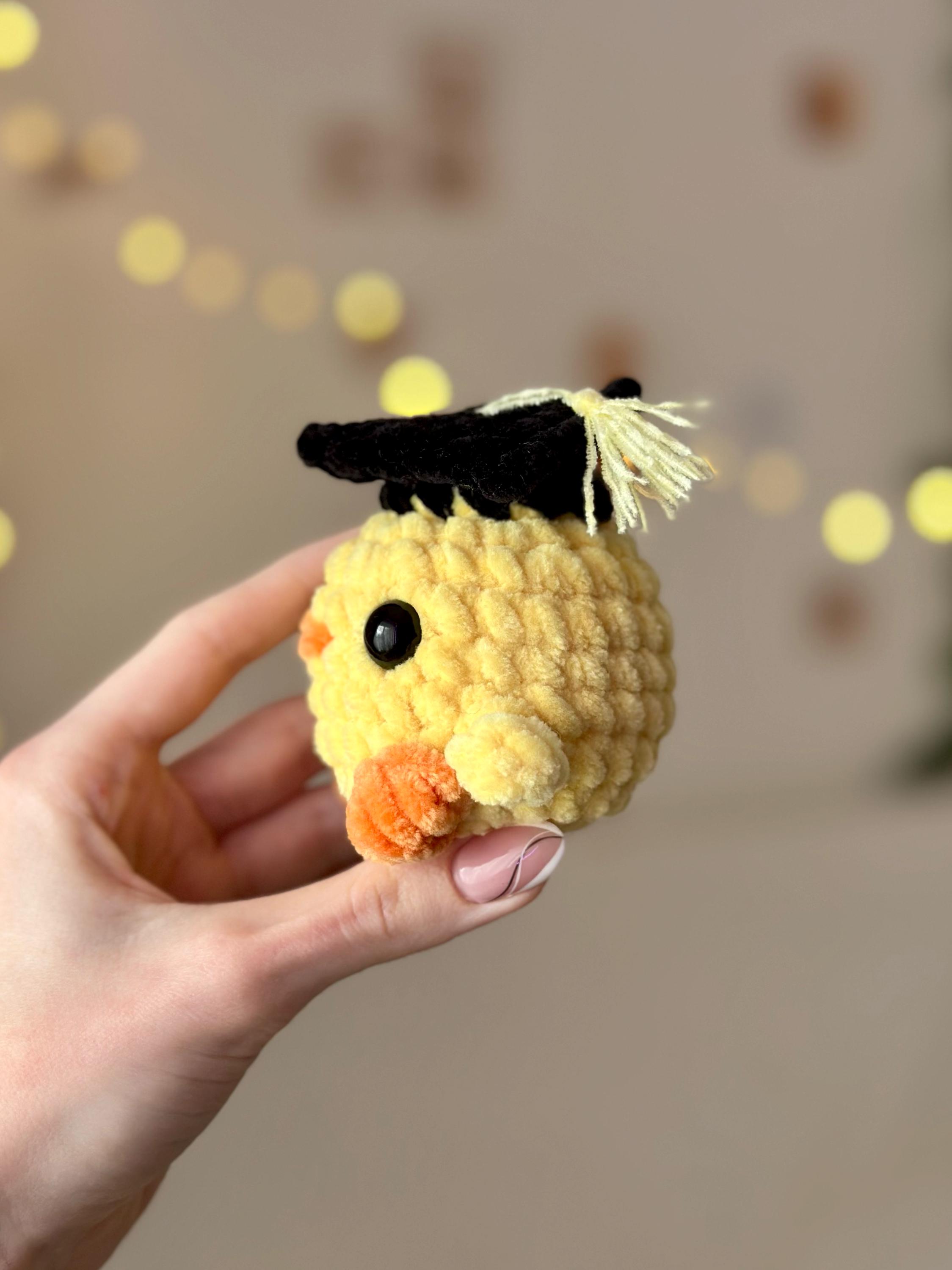 Graduation Chick Plushie – Handmade Crochet Gift for Graduates, Class ...