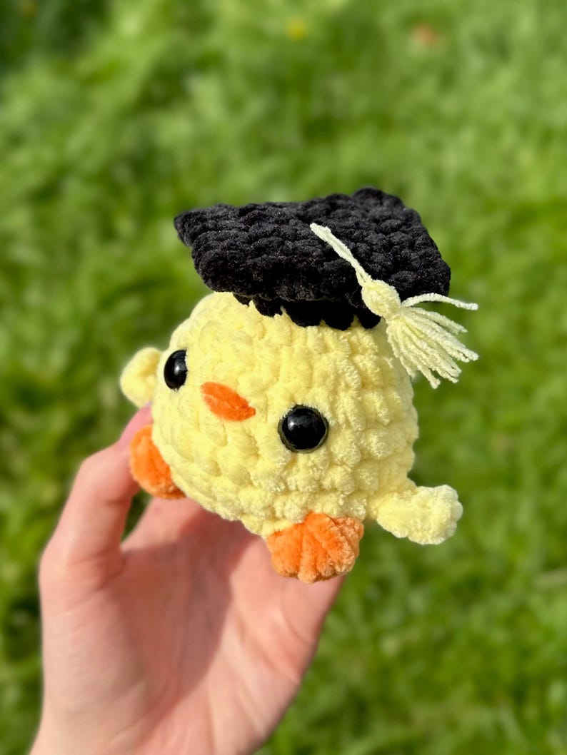Graduation Chick Crochet PATTERN - Chicken in Graduation Hat, Class of ...