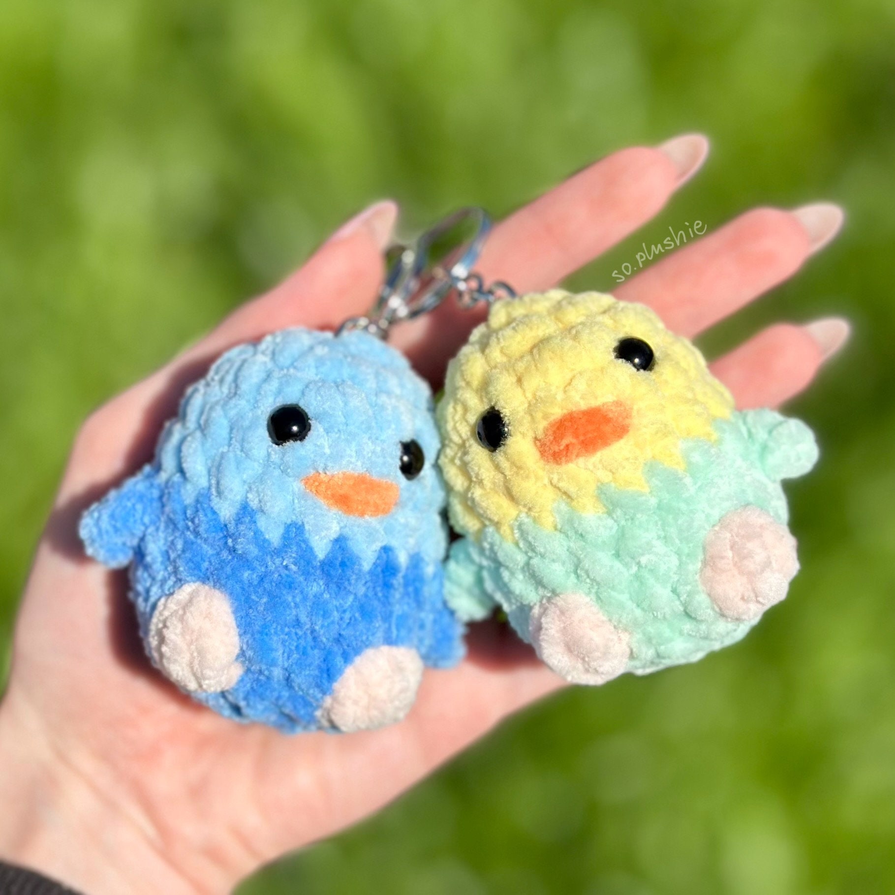 Kissing Birds Keychains Crochet Matching Birds Keychains Cute Matching ...