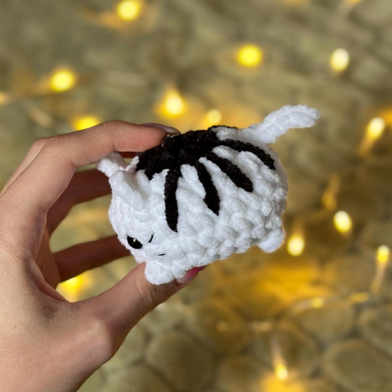Skeleton and Spider Cats Crochet Plushie Keychains Perfect Matching ...