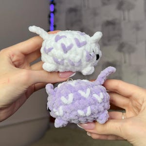 CUSTOM Kissing Cats Keychains - Crochet Plushie Keyrings Made With ...