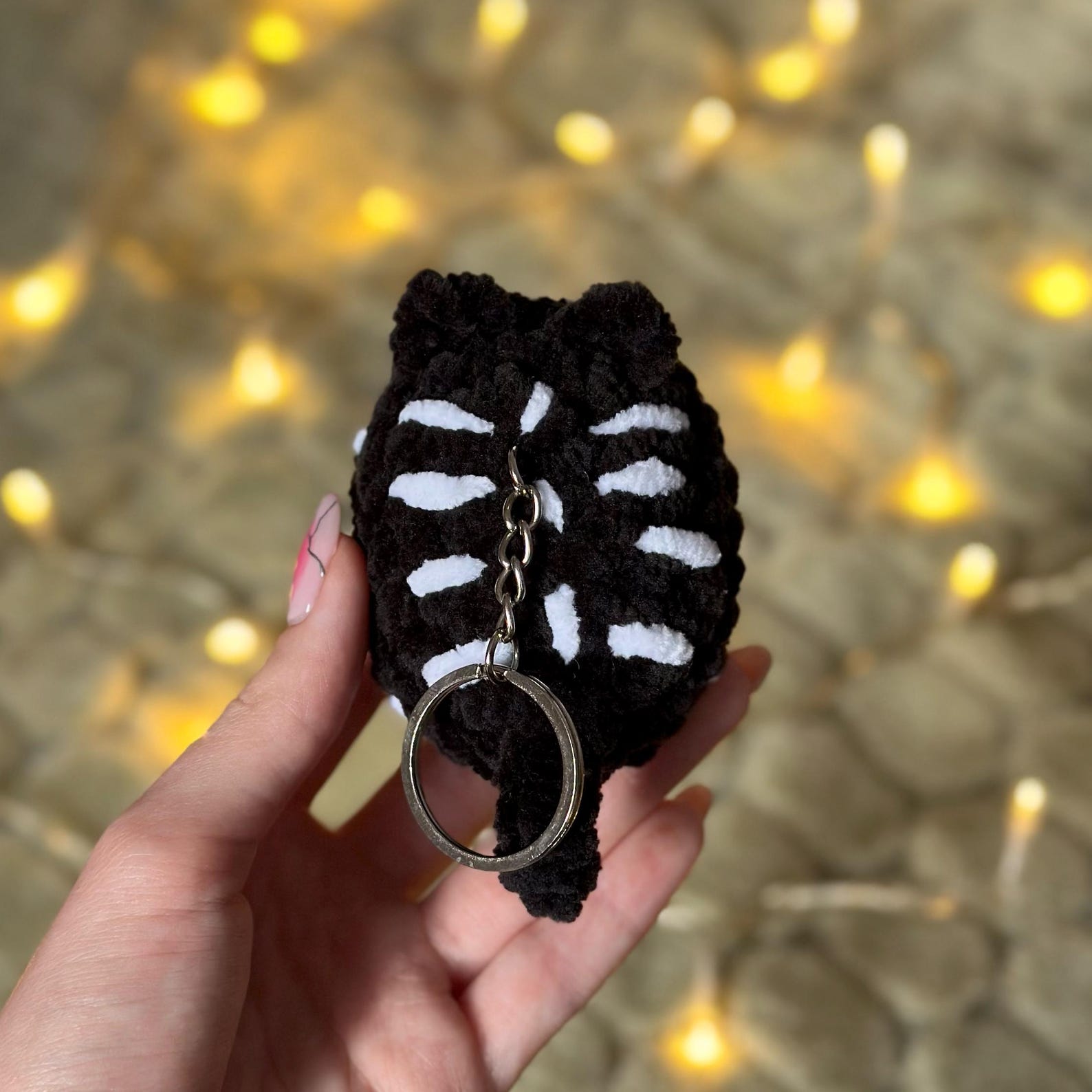 Skeleton and Spider Cats Crochet Plushie Keychains Perfect Matching ...