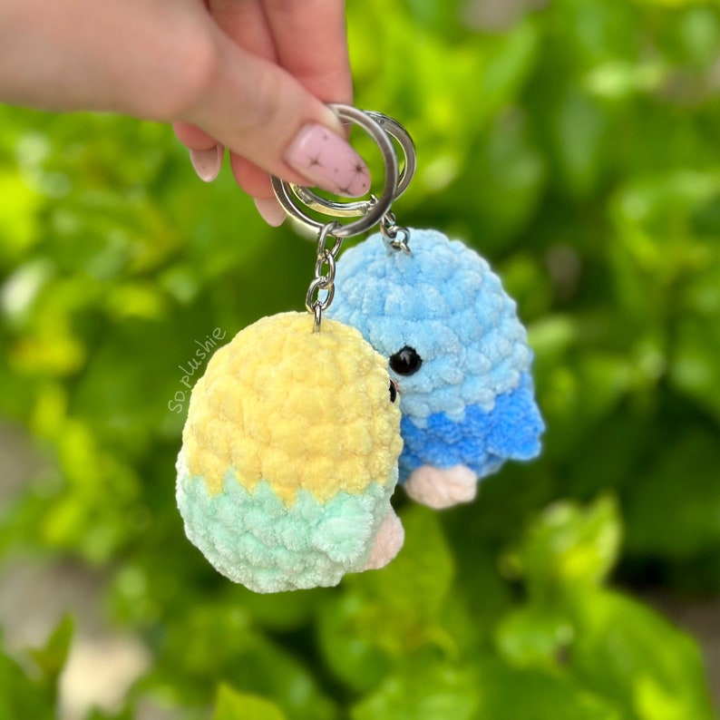 Kissing Birds Keychains Crochet Matching Birds Keychains Cute Matching ...