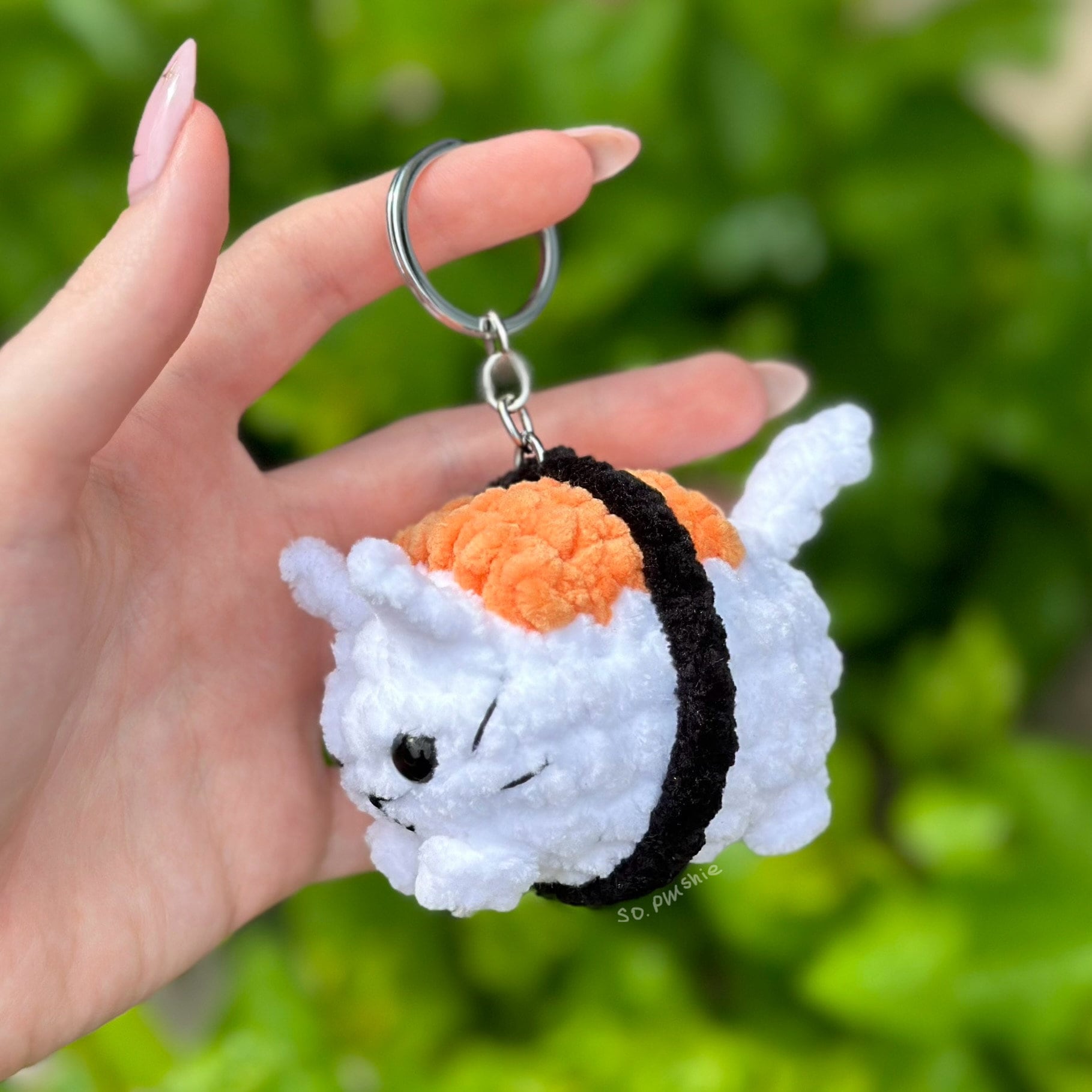 Crochet Sushi Cat Cute Little Keychain Sushi Cat Gift Crochet Minicat ...