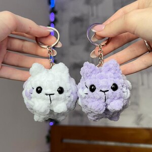 CUSTOM Kissing Cats Keychains - Crochet Plushie Keyrings Made With ...