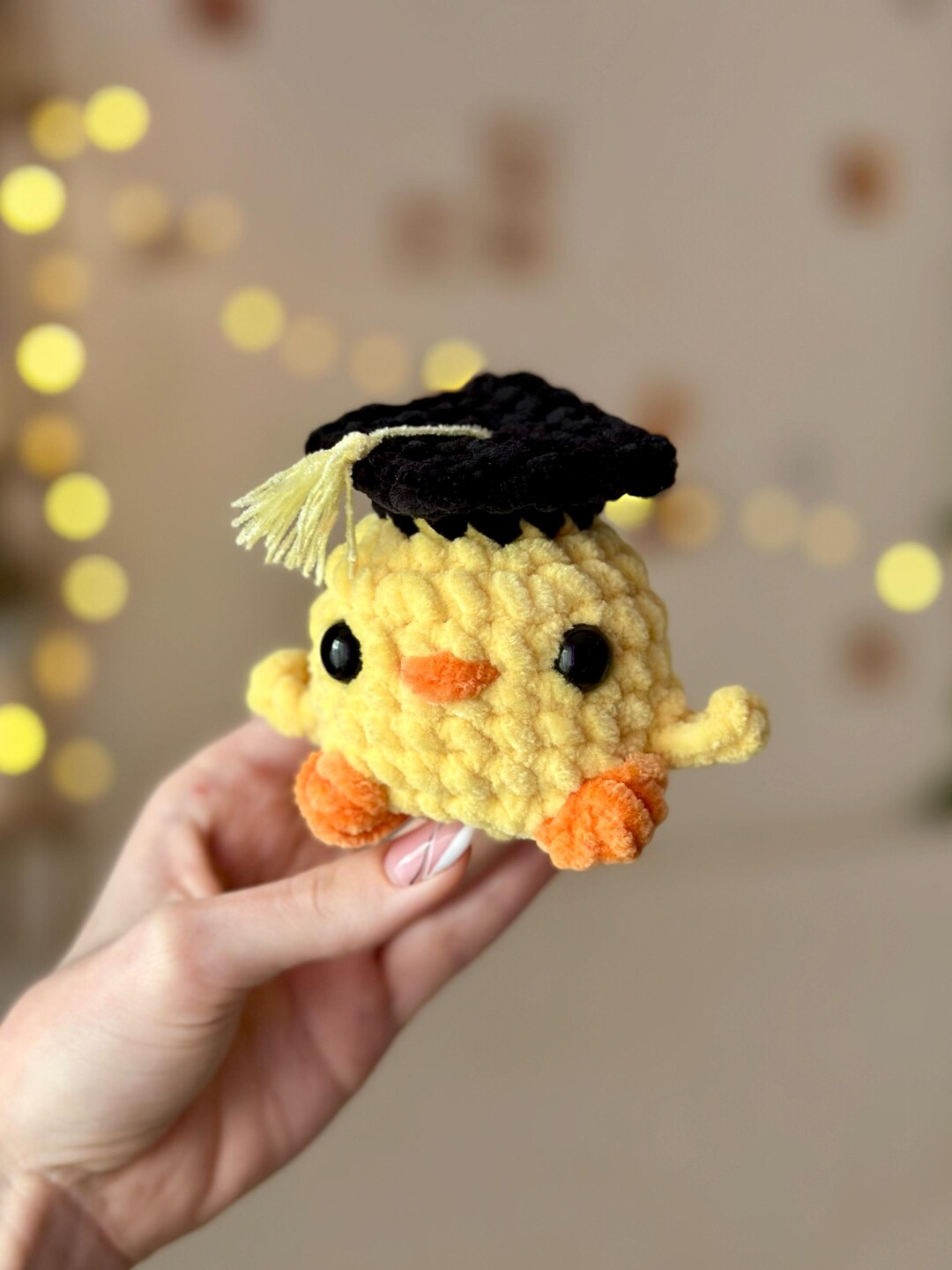 Graduation Chick Plushie – Handmade Crochet Gift for Graduates, Class ...