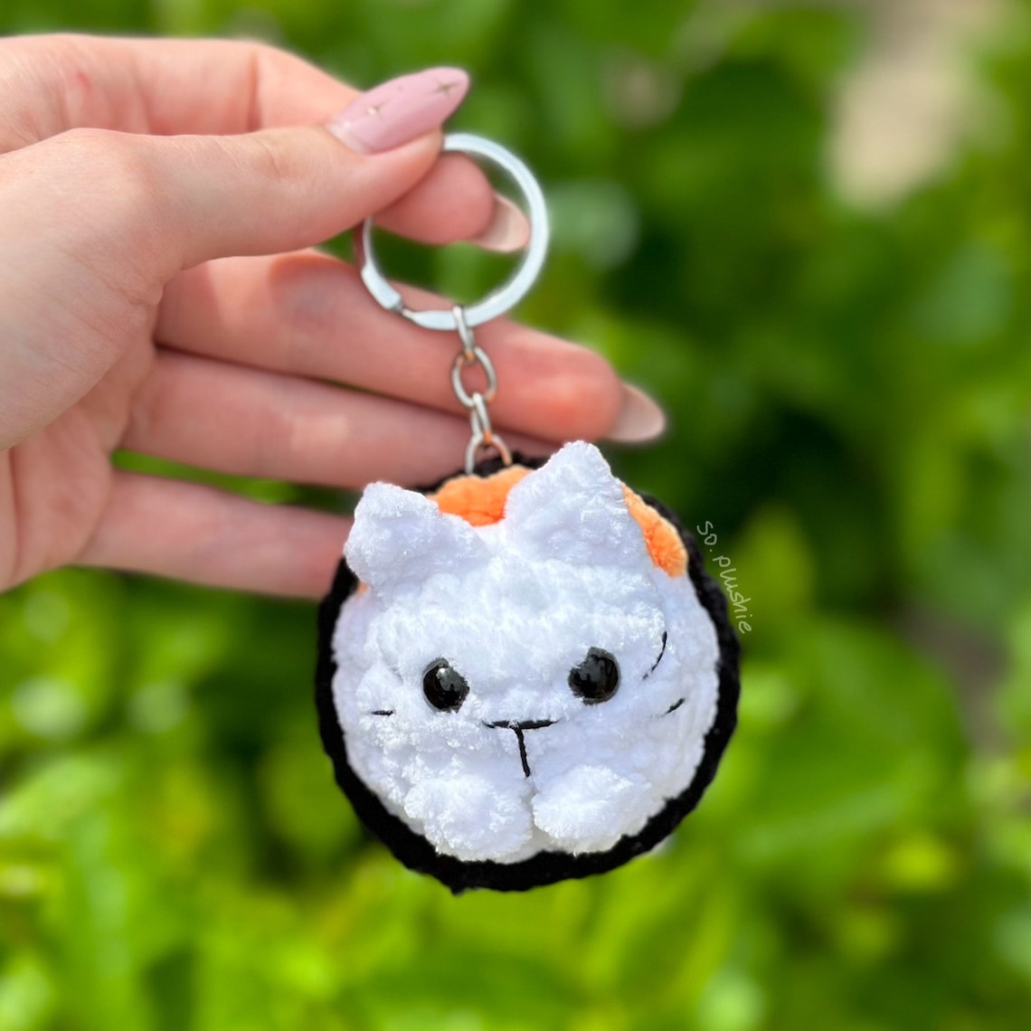 Crochet Sushi Cat Cute Little Keychain Sushi Cat Gift Crochet Minicat ...