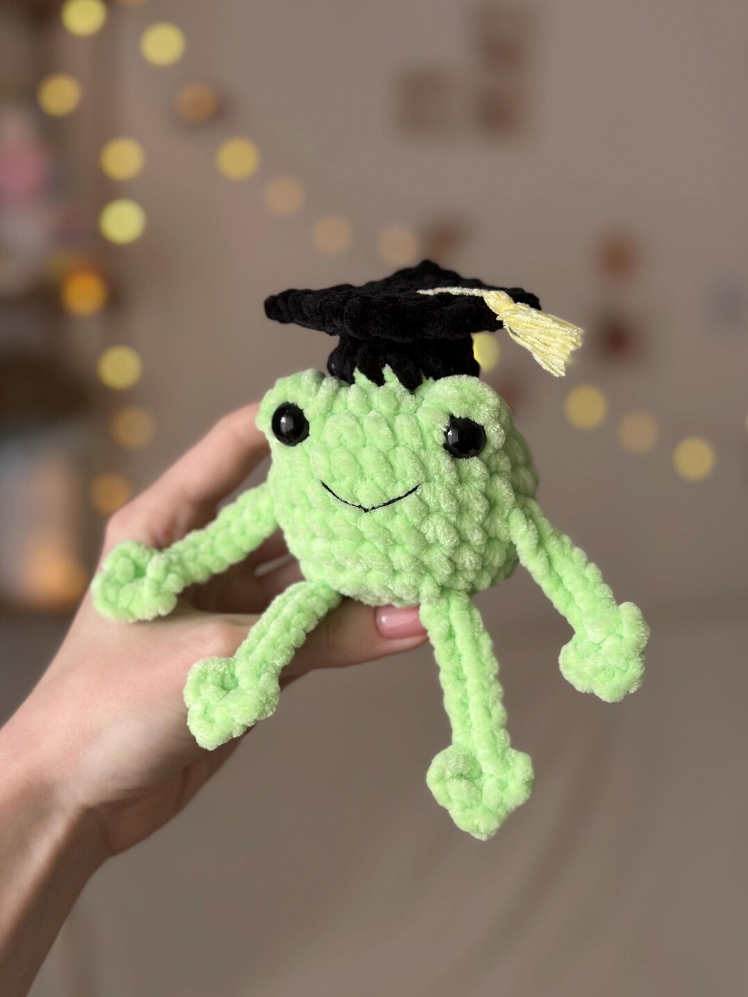 Graduation Frog Plushie – Handmade Crochet Gift for Graduates, Class of ...