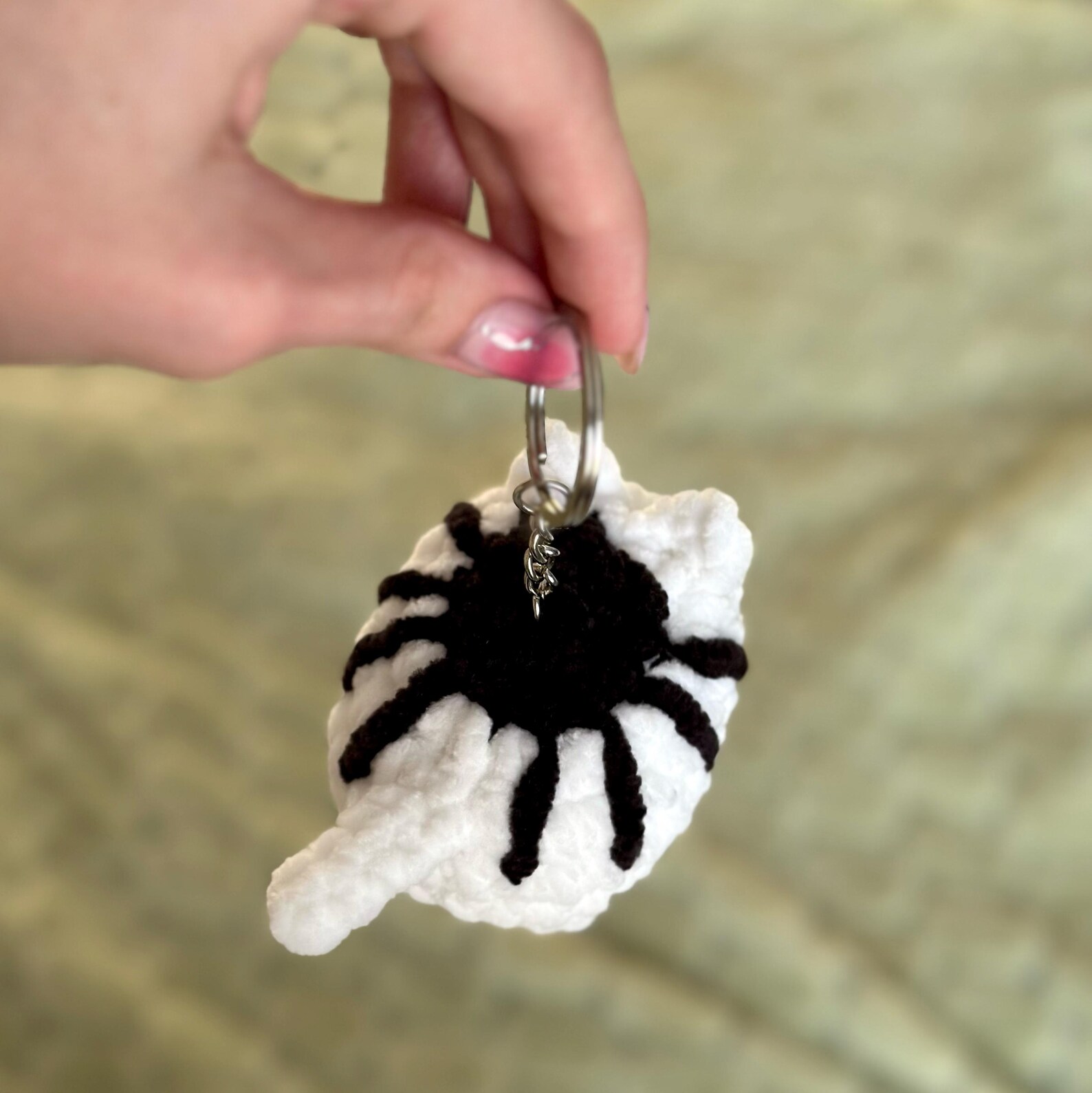Skeleton and Spider Cats Crochet Plushie Keychains Perfect Matching ...