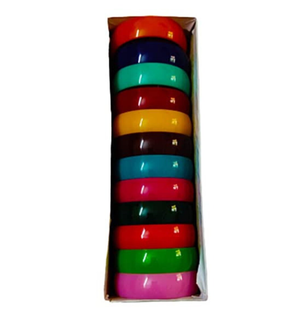 Multicolor 20mm Plastic Bangles for Silk Thread Jewelry Making 12 Set ...