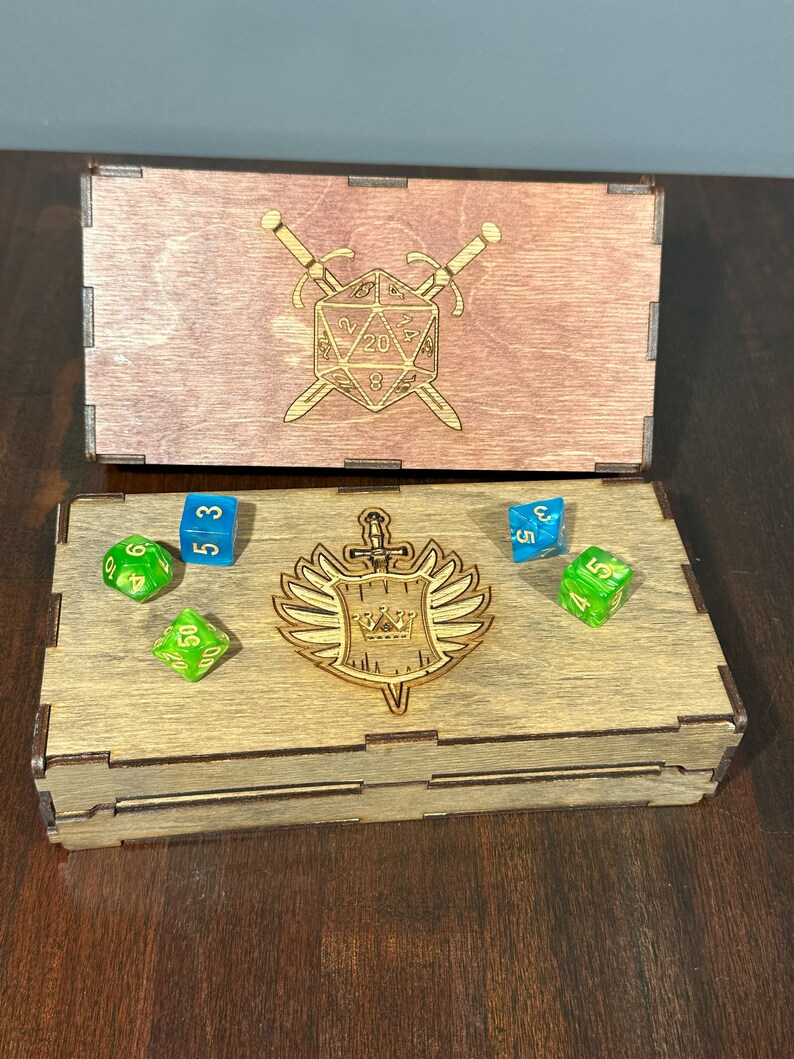 Large Dice Box Laser Cut and Engraved - Etsy