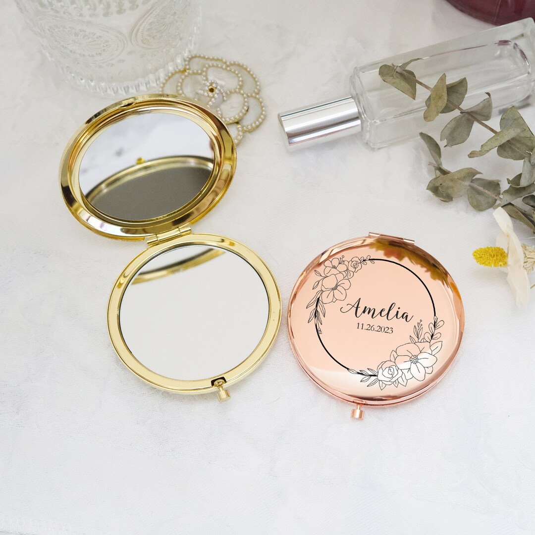 Custom Engraved Compact Mirror,personalized Gifts for Her Women ...