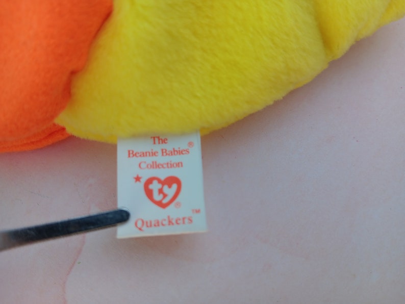 Quackers Duck Beanie Baby: Rare Tag Trademark Symbol Error, Collectible ...
