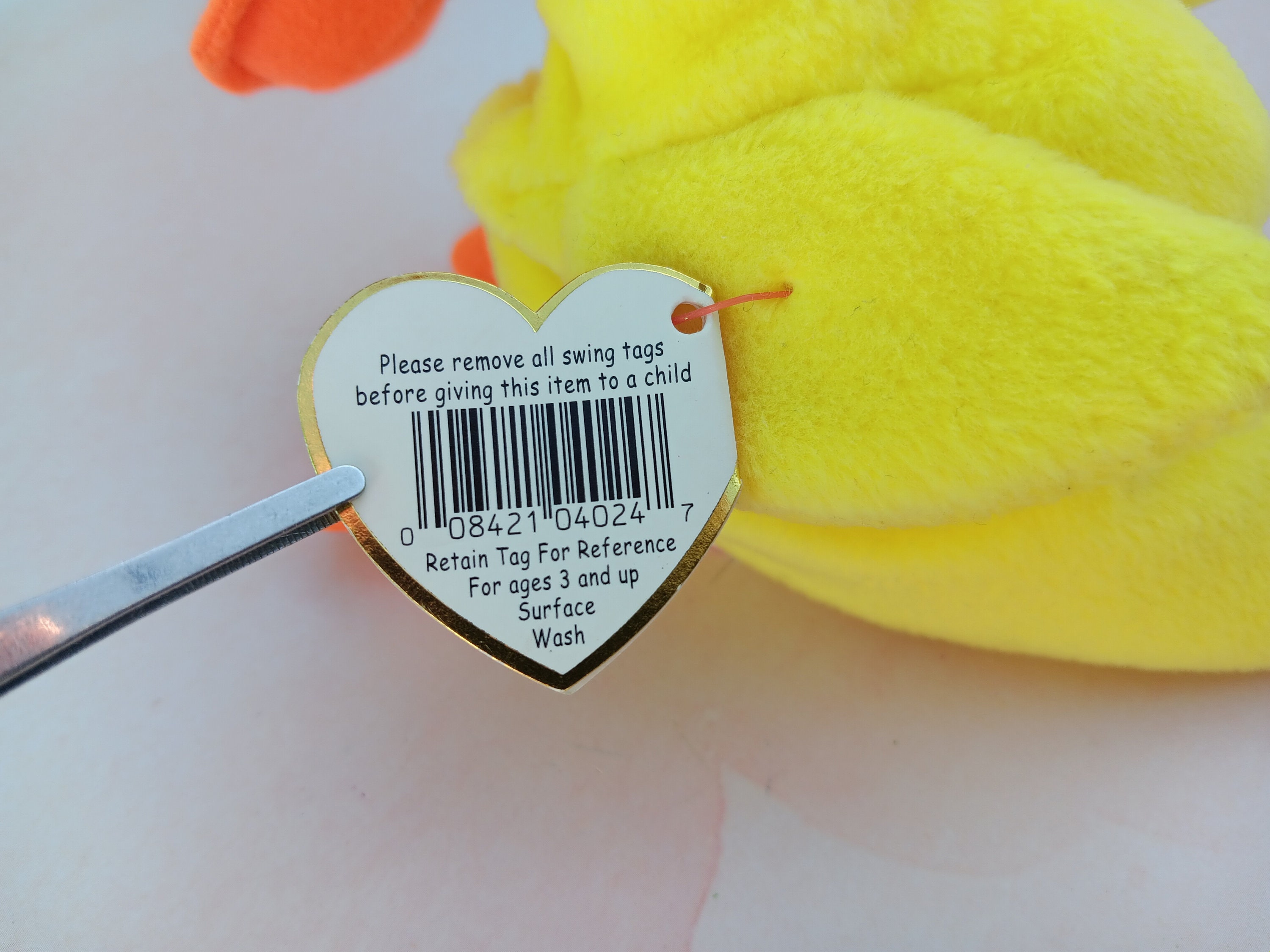Quackers Duck Beanie Baby: Rare Tag Trademark Symbol Error, Collectible ...