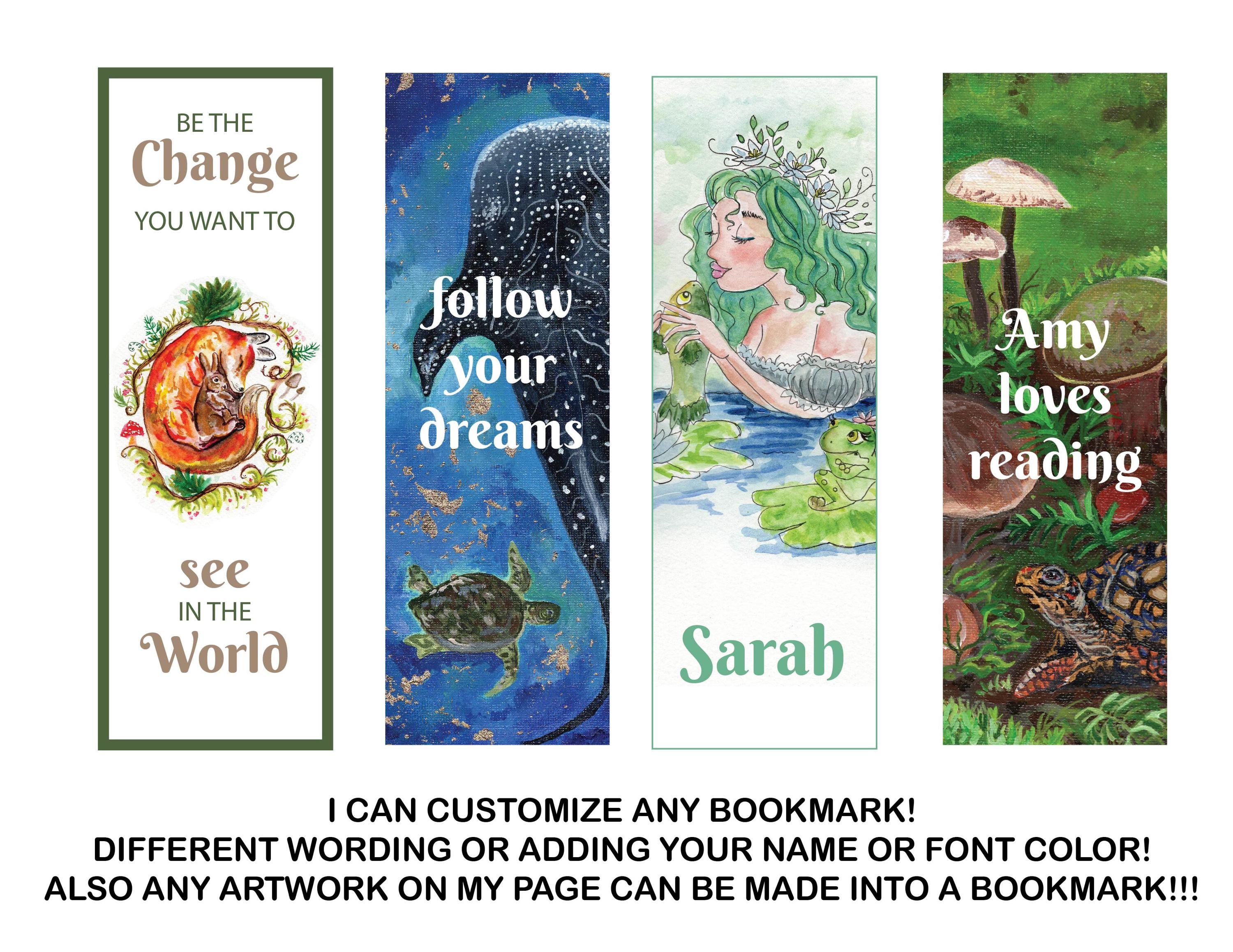 Make Your Own Bookmark Personalized Art Bookmark Custom Made Bookmarks ...