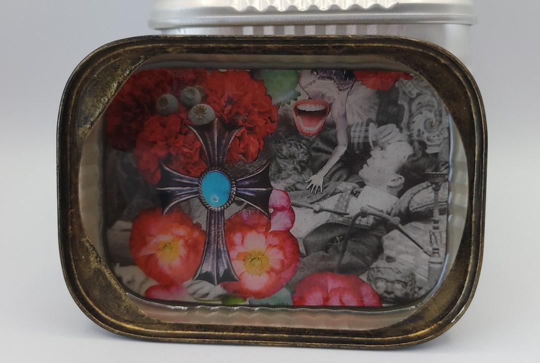 Sweet Dreams, Mini Collage, Sardine Can Crafts - Etsy