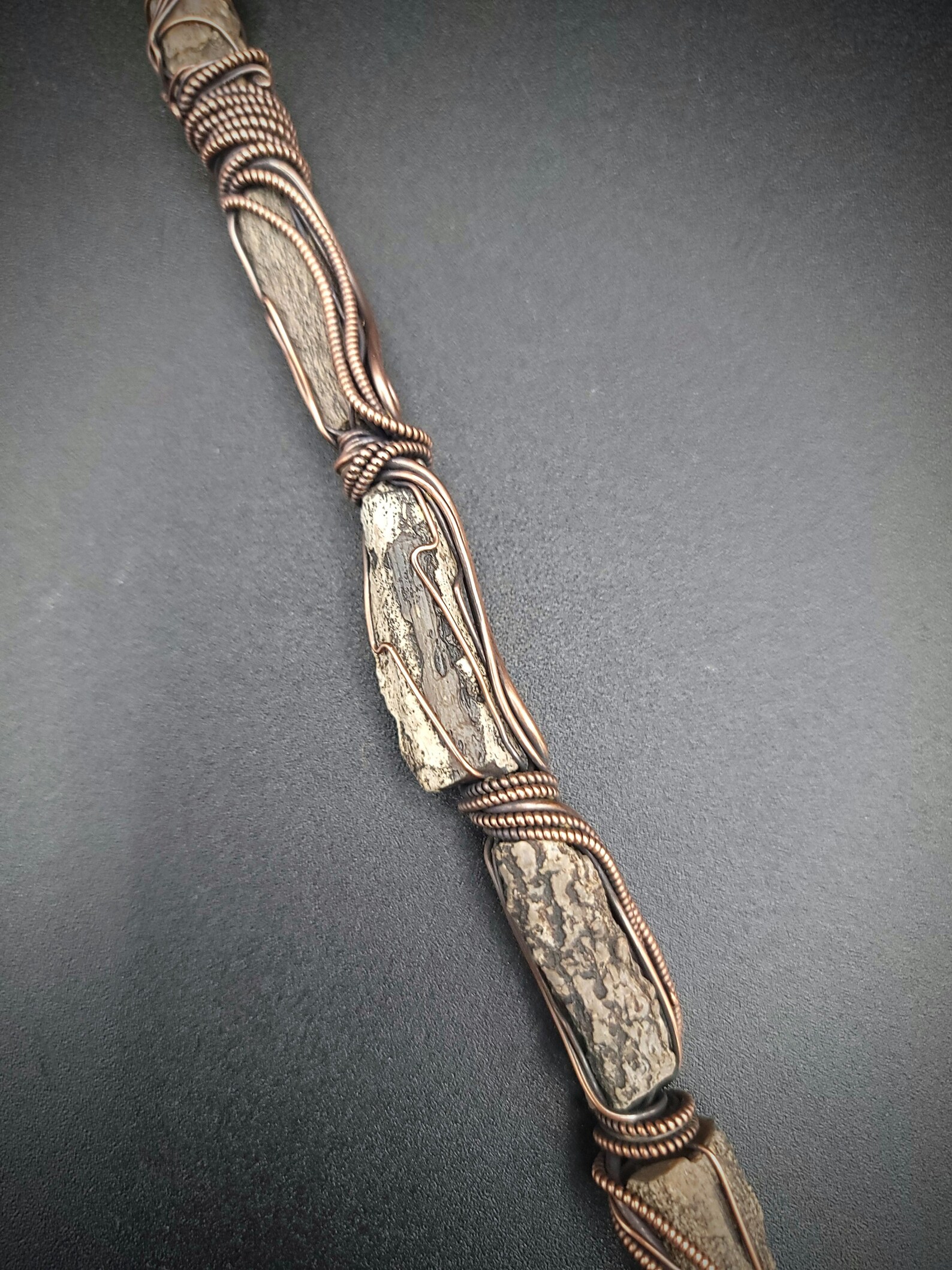 Petrified Wood Wand: Copper Wrapped Altar Ritual Tool (13") - Etsy