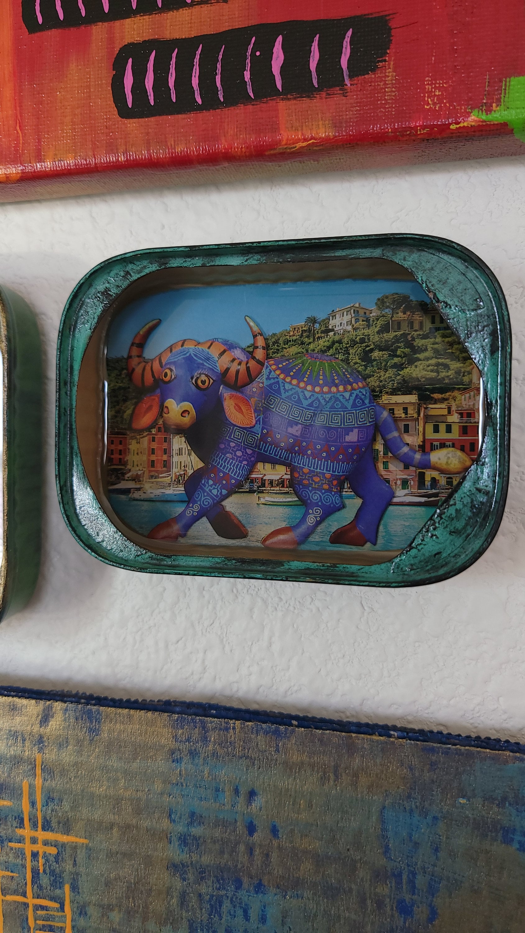 Bullish, Mini Collage, Sardine Can Crafts - Etsy