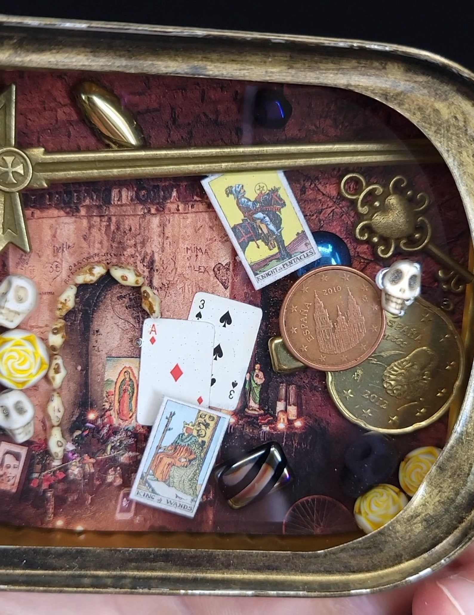 Enshrined, Mini Collage, Sardine Can Crafts, Refrigerator Magnet, Tiny ...