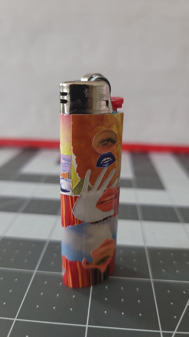Handmade Collage Bic Lighter, Aesthetic Art Lighter - Etsy