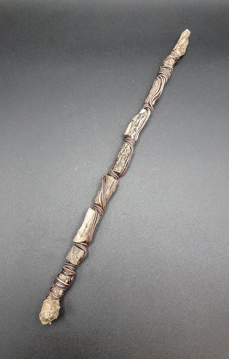 Petrified Wood Wand: Copper Wrapped Altar Ritual Tool (13") - Etsy