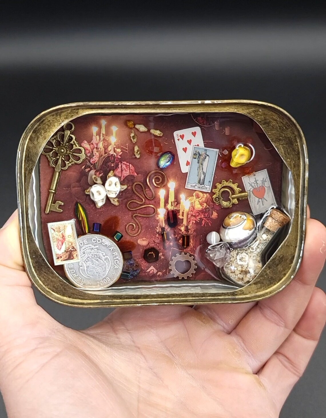 Ofrenda Mini Collage: Resin Sardine Can Assemblage Art - Etsy