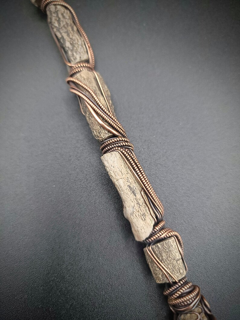Petrified Wood Wand: Copper Wrapped Altar Ritual Tool (13") - Etsy