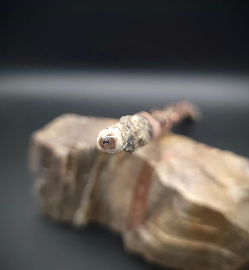 Petrified Wood Wand: Copper Wrapped Altar Ritual Tool (13") - Etsy