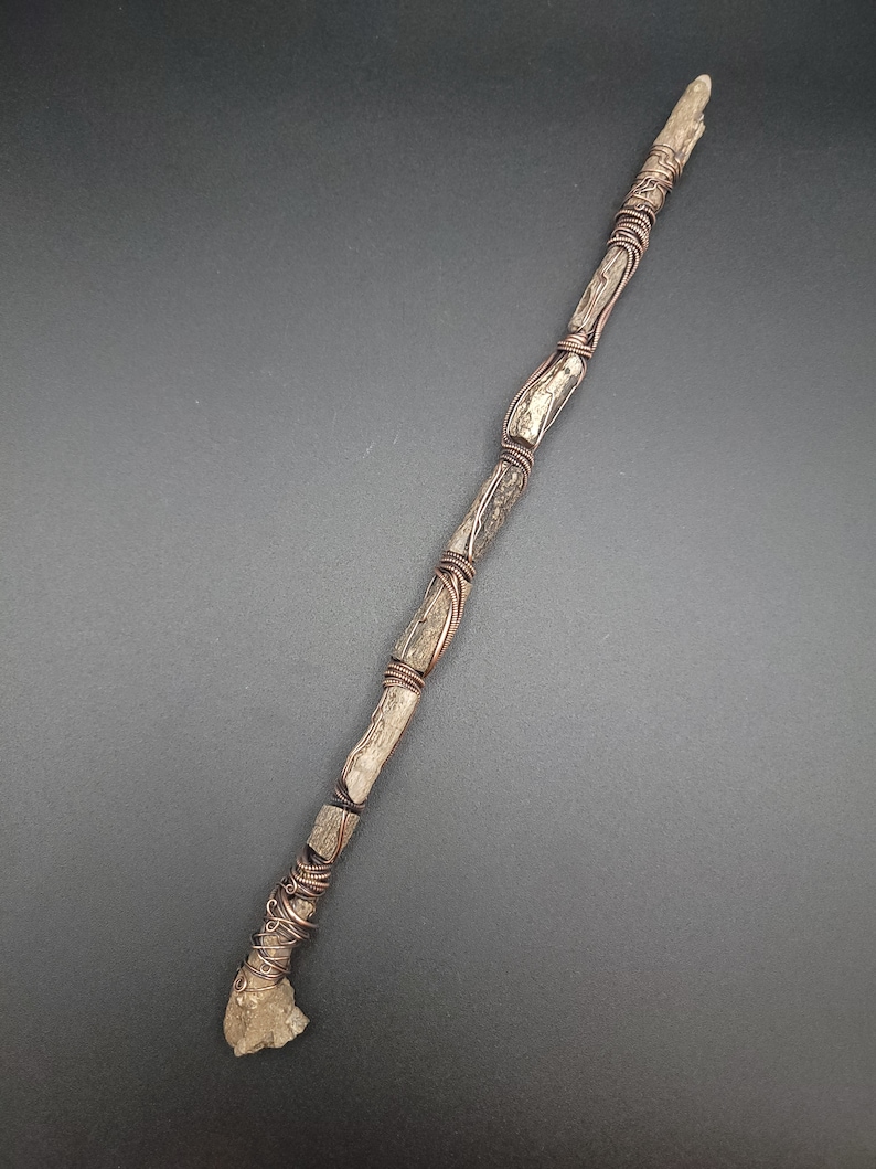 Petrified Wood Wand: Copper Wrapped Altar Ritual Tool (13") - Etsy
