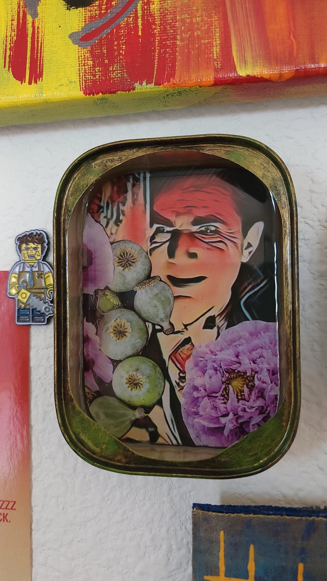 Hopium Sardine Can Collage: Resin Art Refrigerator Magnet - Etsy