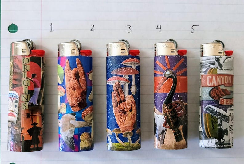 Bic Classic Lighter, Handcut Collage, Original Collage, Customized ...