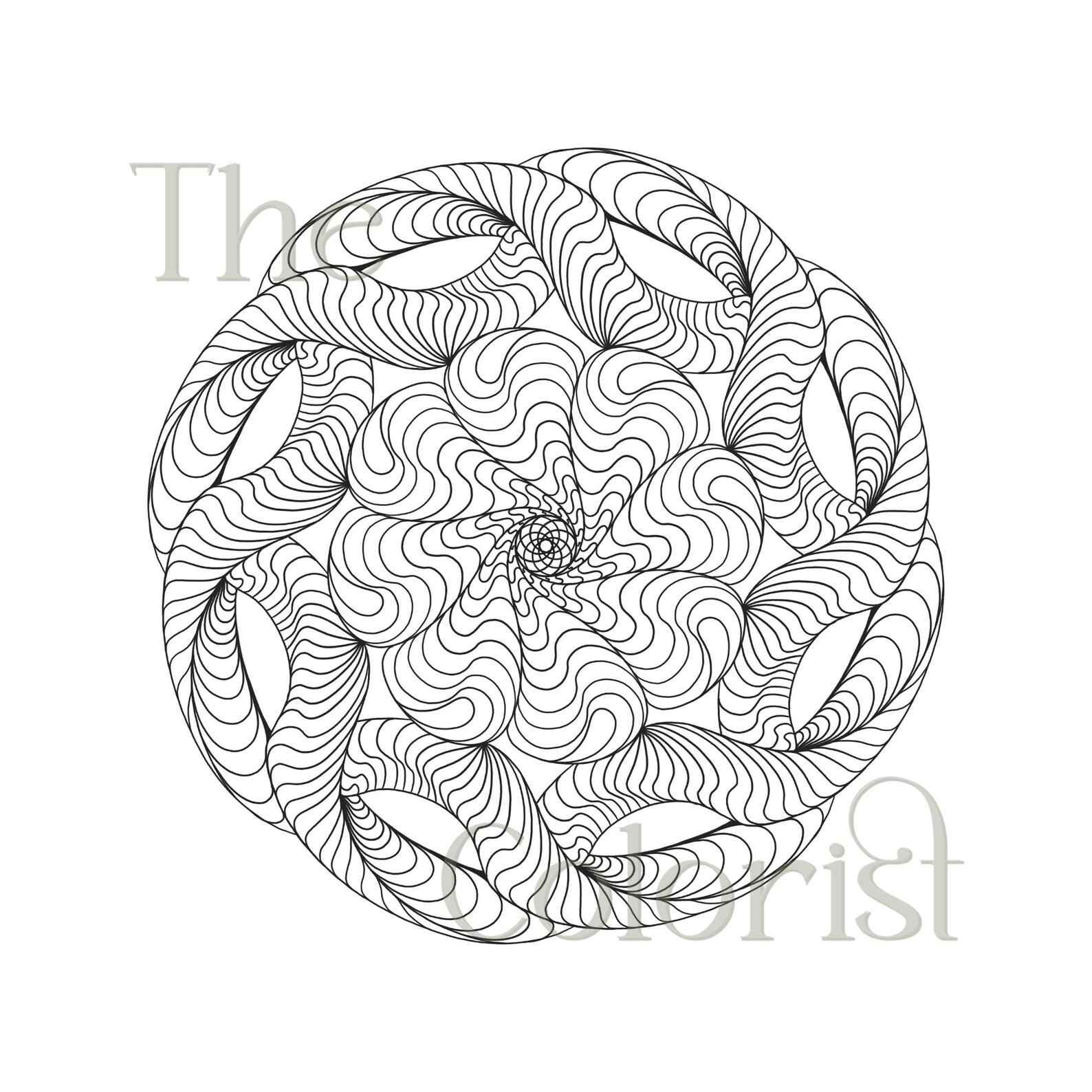 Mandala Coloring Page With 3D Patters and Flower of Life No16 - Etsy