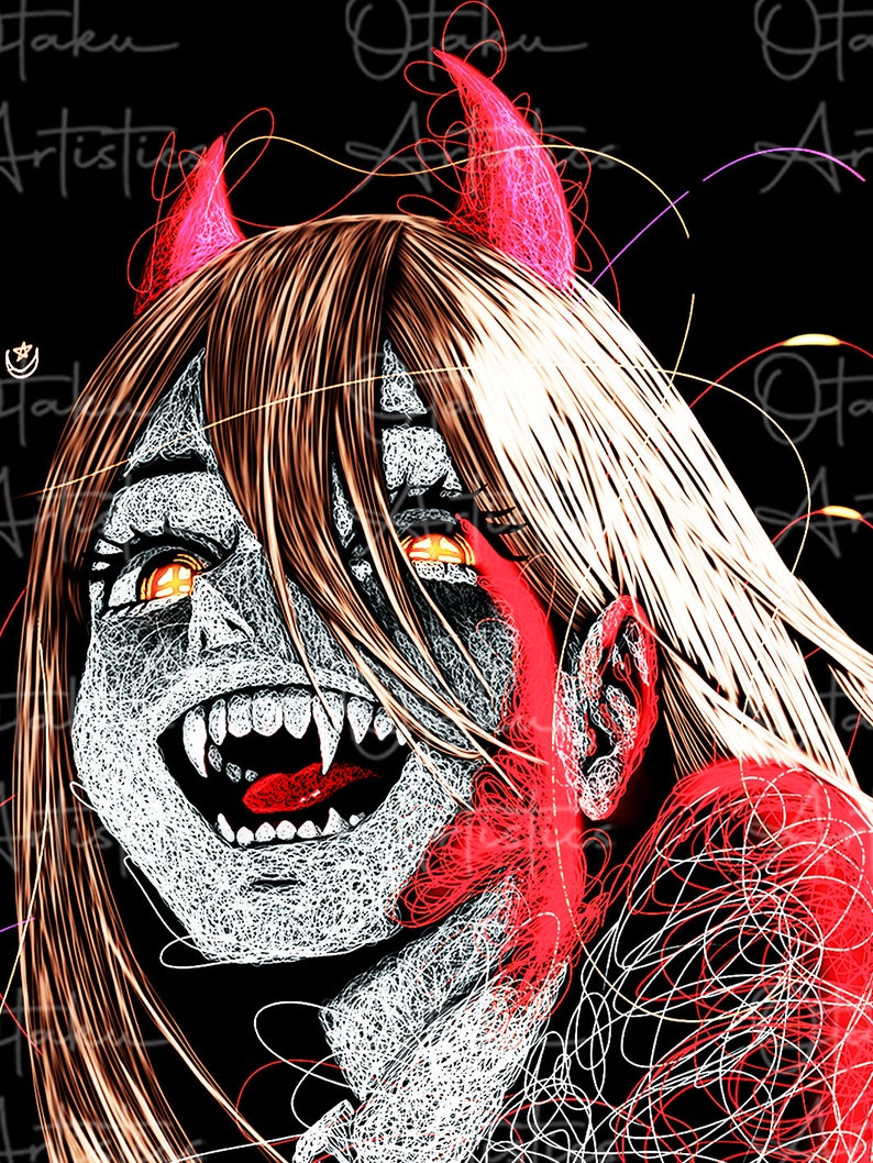 Power Chan Chainsaw Man Anime Artwork - Etsy