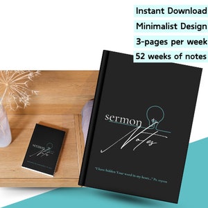 52-week Sermon Notes Printable Journal - Etsy